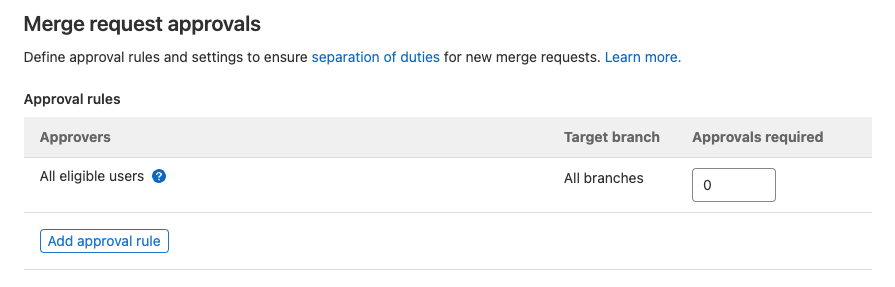 Rules · Approvals · Merge requests · Project · User · 帮助 · 极狐GitLab